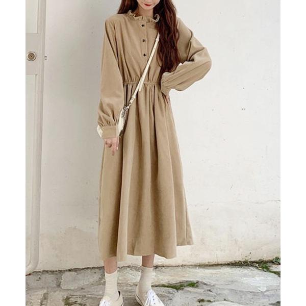 『タイムセール実施中』ZOZO問い合わせ番号:87640684ショップ:Amulet，アミュレットブランド:Amulet，アミュレット商品名:フリルネックシャツワンピースカテゴリ:ワンピース/ドレス>シャツワンピースブランド品番:vl...