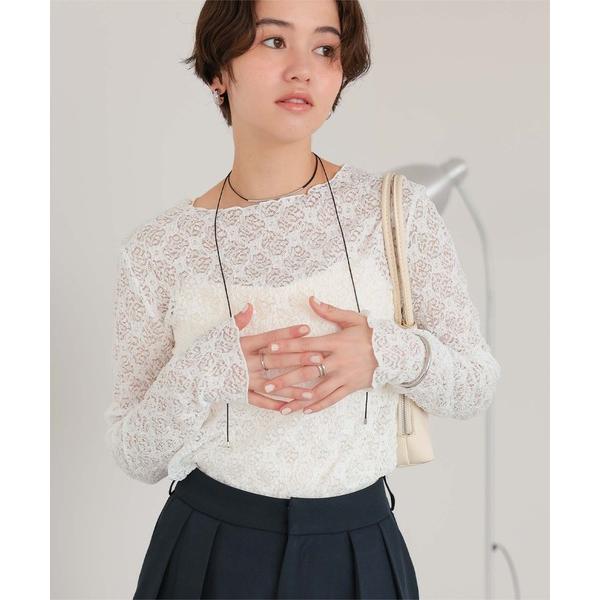 ZOZO問い合わせ番号:87641294ショップ:titivate，ティティベイトブランド:titivate，ティティベイト商品名:シアーレーストップスカテゴリ:トップス>Tシャツ/カットソーブランド品番:AFXN2067素材:【ブラ...