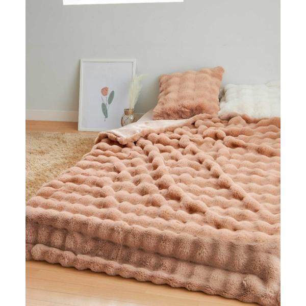 『タイムセール実施中』ZOZO問い合わせ番号:87642820ショップ:BELLUNA PLUS，ベルーナ プラスブランド:iellio，イエリオ商品名:ぽこぽこボリュームファー　毛布（D）/ 寝具　掛け布団カテゴリ:インテリア>寝具...