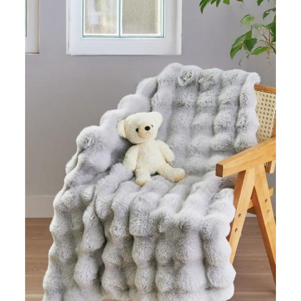 『タイムセール実施中』ZOZO問い合わせ番号:87642821ショップ:BELLUNA PLUS，ベルーナ プラスブランド:iellio，イエリオ商品名:ぽこぽこボリュームファー　BIGブランケット / ハーフケットカテゴリ:インテリア&g...