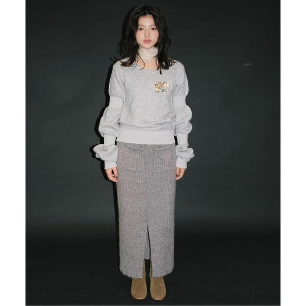 『タイムセール実施中』ZOZO問い合わせ番号:87710554ショップ:19 roots studio，ナインティーン ルーツ スタジオブランド:musubore，ムスボレ商品名:puff puff sleeve knit / パフパフスリ...