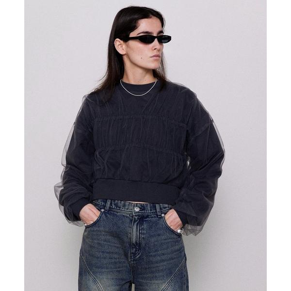 『タイムセール実施中』ZOZO問い合わせ番号:87717820ショップ:MAISON SPECIAL，メゾン スペシャルブランド:MAISON SPECIAL，メゾンスペシャル商品名:Tulle Layered Sweatshirt/チュー...