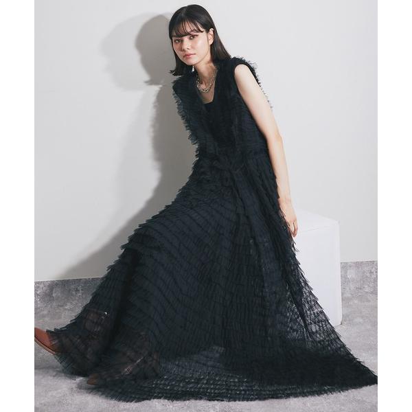 ZOZO問い合わせ番号:87718102ショップ:SMILE ORCHID，スマイルオーキッドブランド:SMILE ORCHID，スマイルオーキッド商品名:チュールデザインVネックロングワンピースカテゴリ:ワンピース/ドレス>ドレスブ...