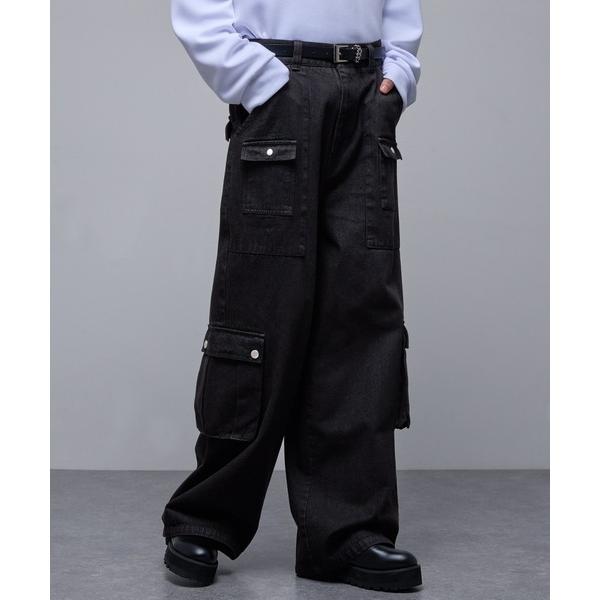 『タイムセール実施中』ZOZO問い合わせ番号:87718542ショップ:EMMA CLOTHES，エマ クローズブランド:Loose/ルース，ルース商品名:12oz ワイドデニムカーゴパンツカテゴリ:パンツ>デニムパンツブランド品番:...