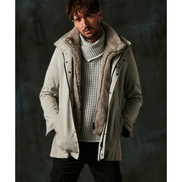 『タイムセール実施中』ZOZO問い合わせ番号:87813601ショップ:NICOLE，ニコルブランド:HIDEAWAYS NICOLE，ハイダウェイニコル商品名:フード着脱２WAYスタンドコートカテゴリ:ジャケット/アウター>ミリタリ...