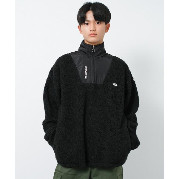 『セール実施中』ZOZO問い合わせ番号:87851820ショップ:SHUSHU，シュシュブランド:CONVERSE，コンバース，RAT EFFECT，ラットエフェクト，SHUSHU，シュシュ商品名:CONVERSE 別注ボアハーフジップアッ...