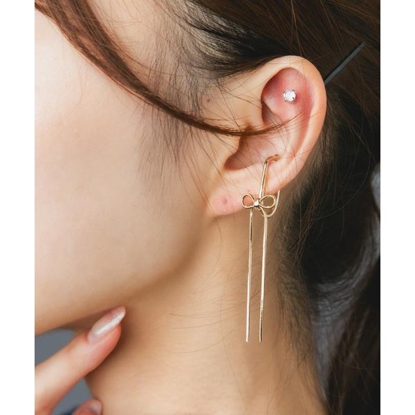 ZOZO問い合わせ番号:87883459ショップ:LB/S，エルビーエスブランド:Os accessory，オズアクセサリー，Os Occasions，オズオケージョンズ商品名:Os　-オズ-　【金属アレルギー対応】リボンスネークチェーンイ...