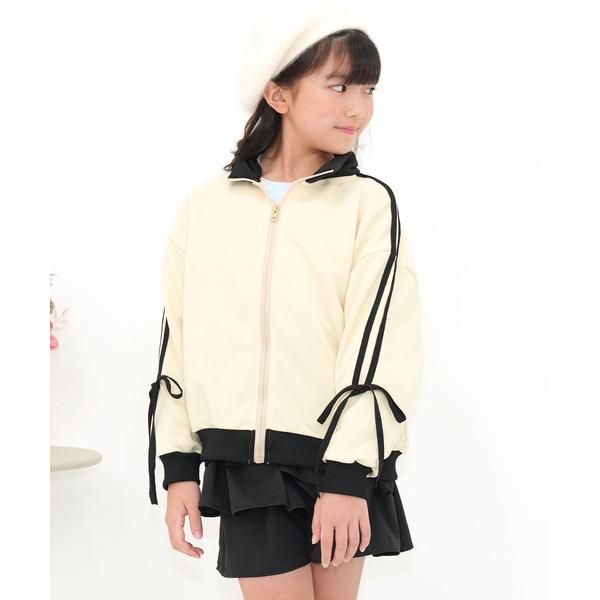 『タイムセール実施中』ZOZO問い合わせ番号:87884312ショップ:Bee，ビーブランド:Bee des Bee，ビーデスビー商品名:袖リボントラックジャケットカテゴリ:ジャケット/アウター>ブルゾンブランド品番:taa05587...