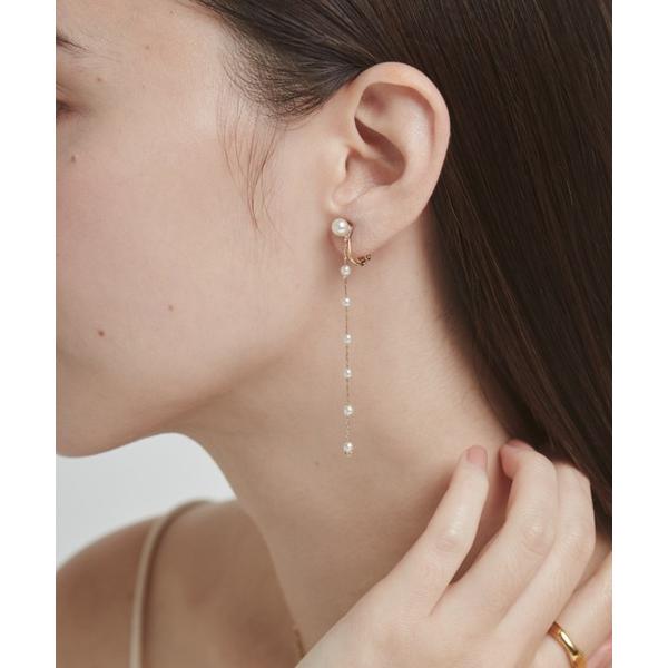 『タイムセール実施中』ZOZO問い合わせ番号:87884975ショップ:Bonjour Sagan，ボンジュールサガンブランド:ciite'，シーテ，Bonjour Sagan，ボンジュールサガン商品名:7連チェーンパールイヤリング  (両...