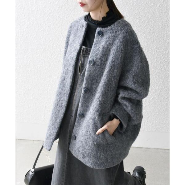 ZOZO問い合わせ番号:87888303ショップ:SHIPS for women，シップス フォー ウィメンブランド:SHIPS any，シップス エニィ，SHIPS，シップス商品名:SHIPS any: シャギー ノーカラー コクーン コ...