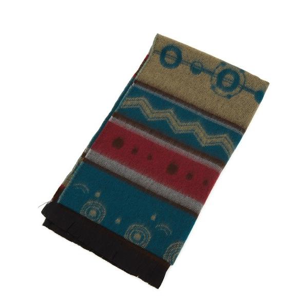 ZOZO問い合わせ番号:87890443ショップ:ankoROCK，アンコロックブランド:an meets zakka，アンミツザッカ商品名:an meets zakka ネイティブ柄ファータッチマフラーカテゴリ:ファッション雑貨>マ...