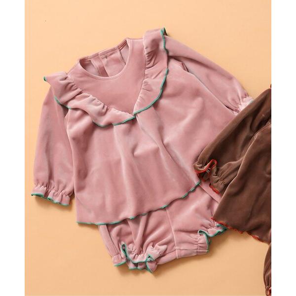 『セール実施中』※このアイテムは返品・交換対象外商品です。ZOZO問い合わせ番号:87922303ショップ:F.O.Online Store，エフオーオンラインストアブランド:BREEZE，ブリーズ商品名:ベビーベロアフリルセットアップカテ...