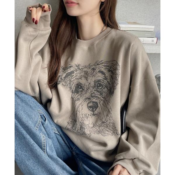 『タイムセール実施中』ZOZO問い合わせ番号:87923082ショップ:Ada.，エイダブランド:Ada.，エイダ商品名:シュナウザー プリント オーバーサイズ スウェットカテゴリ:トップス>スウェットブランド品番:ada1685m素...