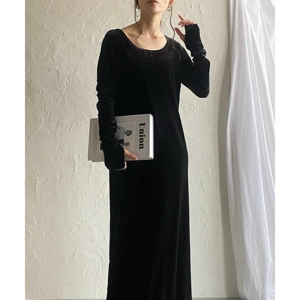 『セール実施中』ZOZO問い合わせ番号:87925064ショップ:wears，ウェアーズブランド:She's Closet，シーズクローゼット商品名:長袖フィンガーホールロング丈バックオープンベロアワンピースカテゴリ:ワンピース/ドレス&g...
