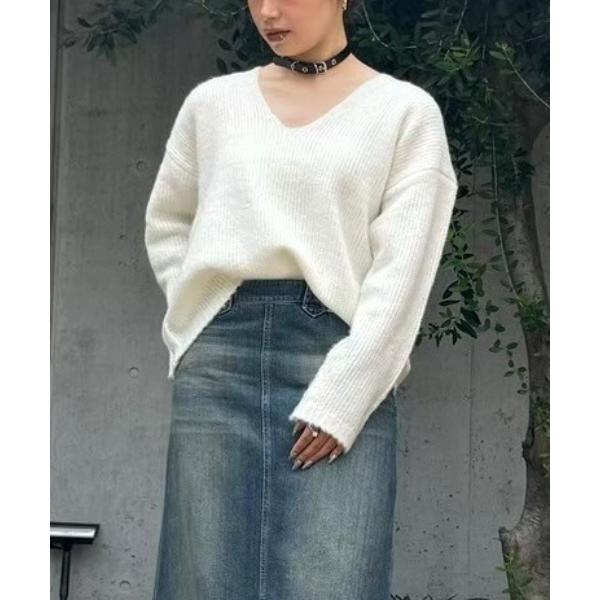『セール実施中』ZOZO問い合わせ番号:88020332ショップ:Forget-me-nots，フォーゲットミーノッツブランド:forget-me-nots，フォーゲットミーノッツ商品名:Vネック オーバーサイズニット FMN-24AW-K...