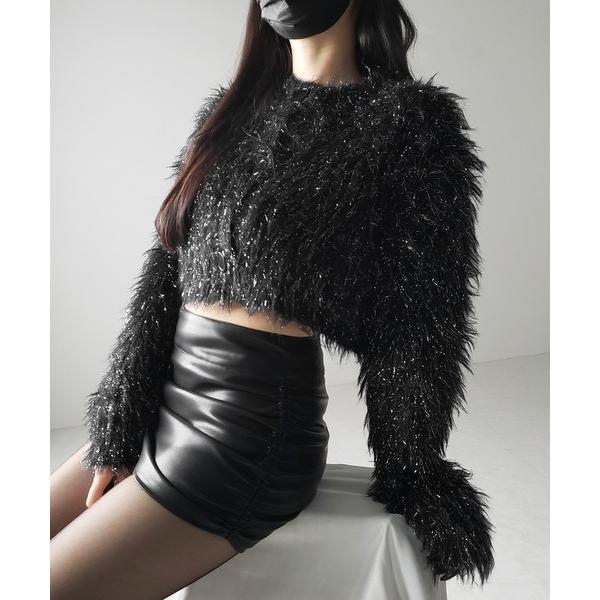 『セール実施中』ZOZO問い合わせ番号:88036237ショップ:me+em select，ミームセレクトブランド:me+em select，ミームセレクト商品名:※※【 ２color 】ラメシャギーショートニットカーディガン ／ rame...