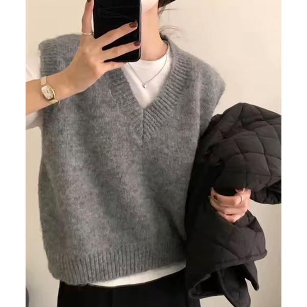 ZOZO問い合わせ番号:88053596ショップ:RiNc，リンクブランド:ammy.，エイミードット商品名:【 ammy. / エイミードット 】 コンパクト Vネック ニット ベストカテゴリ:トップス>ベストブランド品番:AMY-...