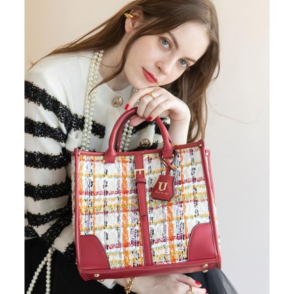 ZOZO問い合わせ番号:88054568ショップ:Histoire，イストワールブランド:U，ユー，histoire，イストワール商品名:ツイード ジュリアングル トートバッグ Mサイズ/ショルダー付きカテゴリ:バッグ>ビジネスバッグ...