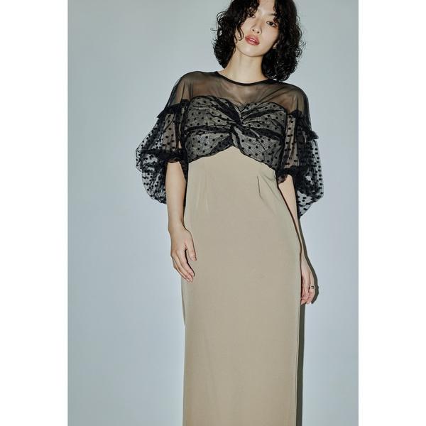 『タイムセール実施中』ZOZO問い合わせ番号:88056403ショップ:bflat，ビーフラットブランド:niana，ニアナ，ANDRESD，アンドレスド商品名:フロッキードットワンピース パーティードレス オケージョンドレス 結婚式 二次...