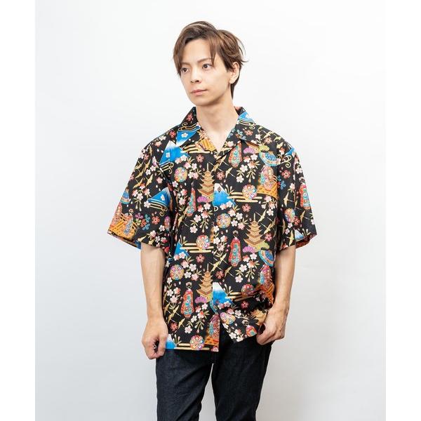 『タイムセール実施中』ZOZO問い合わせ番号:88089414ショップ:おしゃれスタ，オシャレスタブランド:garsonwave，ギャルソンウェーブ商品名:ぎゃるそんうぇいぶ 日本製 和柄 開襟 半袖 シャツ(GW)カテゴリ:トップス&gt...