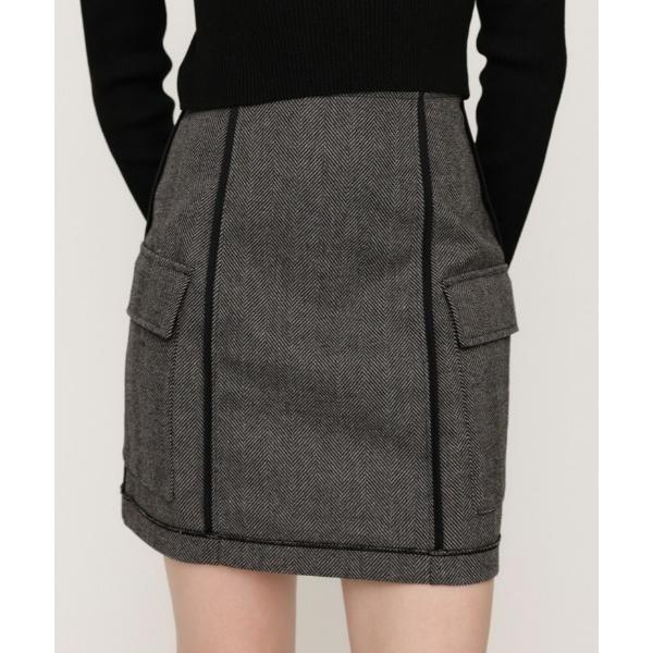 『セール実施中』ZOZO問い合わせ番号:88089637ショップ:SLY，スライブランド:SLY，スライ商品名:KERSEY INSIDE OUT S/SK カージー ビッグ ポケット ショートスカート / セットアップ可カテゴリ:スカート...