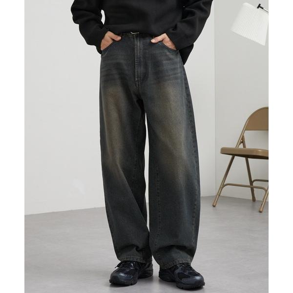 『セール実施中』ZOZO問い合わせ番号:88091143ショップ:MONO-MART，モノマートブランド:MONO-MART，モノマート商品名:ヴィンテージライクセミワイドバレルシルエットデニムパンツカテゴリ:パンツ>デニムパンツブラ...
