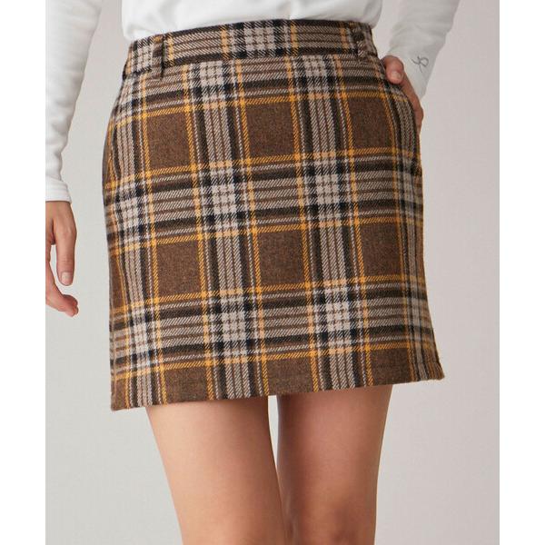 『タイムセール実施中』ZOZO問い合わせ番号:88092576ショップ:ROPE'，ロぺブランド:JUN&amp;ROPE'，ジュンアンドロペ商品名:ウール混チェック柄サイドラインスカートカテゴリ:スカート>スカートブランド品番:20...