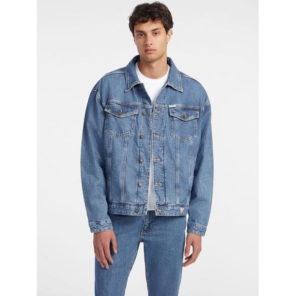 『セール実施中』ZOZO問い合わせ番号:88094379ショップ:GUESS，ゲスブランド:GUESS JEANS，ゲスジーンズ，Guess，ゲス商品名:GUESS JEANS Mens Oversize Trucker Jacket デニ...