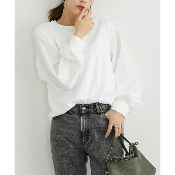 『タイムセール実施中』ZOZO問い合わせ番号:88094877ショップ:nissen，ニッセンブランド:slattgir，スラットジール商品名:高身長　異素材切替えボリューム袖ブラウス（トールサイズ）カテゴリ:トップス>シャツ/ブラウ...