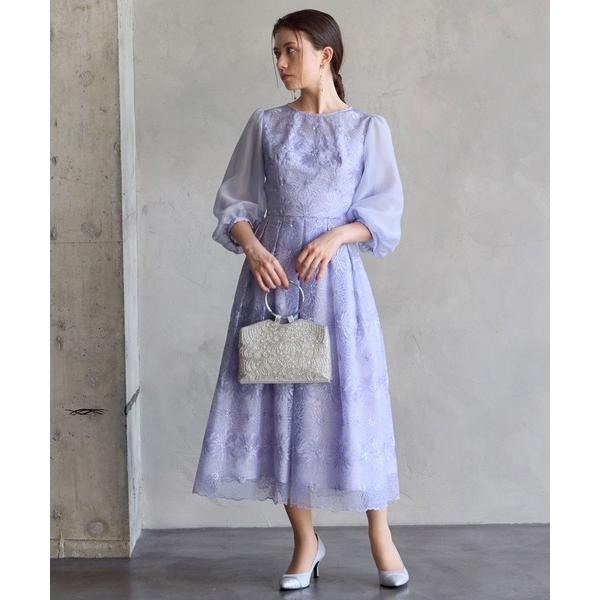 『セール実施中』ZOZO問い合わせ番号:88095799ショップ:AIMER，エメブランド:AIMER，エメ商品名:オーガンジーフラワー刺繍ボリュームスリーブパーティードレス　結婚式　お呼ばれ　ドレス　20代 30代カテゴリ:ワンピース/ド...