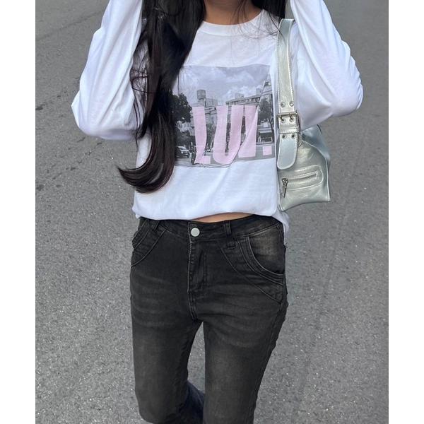 『タイムセール実施中』ZOZO問い合わせ番号:88127953ショップ:wears，ウェアーズブランド:fiere，フィエール商品名:モノクロフォトテキストデザインロンT／長袖Tシャツカテゴリ:トップス>Tシャツ/カットソーブランド品...