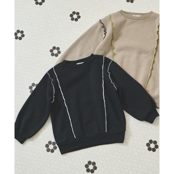 『セール実施中』ZOZO問い合わせ番号:88189055ショップ:pairmanon，ペアマノンブランド:pairmanon，ペアマノン，coucou manon，ククゥ マノン商品名:裏起毛 配色メロー トレーナーカテゴリ:トップス&gt...