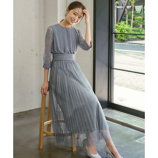 『タイムセール実施中』ZOZO問い合わせ番号:88190512ショップ:GIRL，ガールブランド:GIRL，ガール商品名:レース×チュールプリーツ フレア ロング 結婚式 ワンピース パーティードレス オケージョンドレス お呼ばれ 二次会 ...