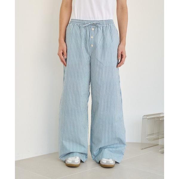 『セール実施中』ZOZO問い合わせ番号:88191079ショップ:BROKEN BASE，ブロークンベースブランド:Camphor wood，カンファーウッド商品名:wide baggy stripe print trousers / ワイ...