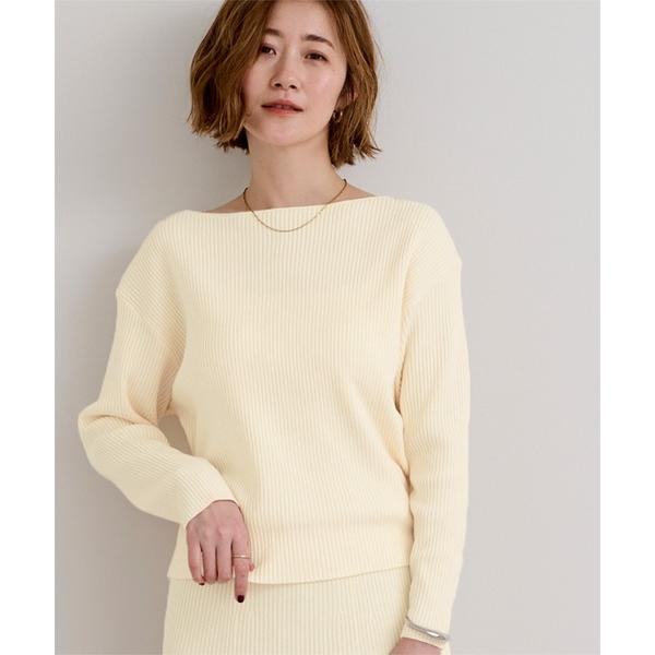 『タイムセール実施中』ZOZO問い合わせ番号:88224468ショップ:ur's，ユアーズブランド:ur's，ユアーズ商品名:ボートネックドロップショルダーリブニットカテゴリ:トップス>ニット/セーターブランド品番:BFXU1759素...