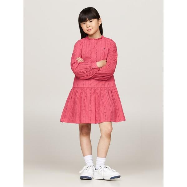 『セール実施中』ZOZO問い合わせ番号:88256678ショップ:TOMMY HILFIGER，トミー ヒルフィガーブランド:TOMMY HILFIGER，トミーヒルフィガー商品名:GIRLS ヒルフィガーエンブロイドワンピースカテゴリ:ワ...