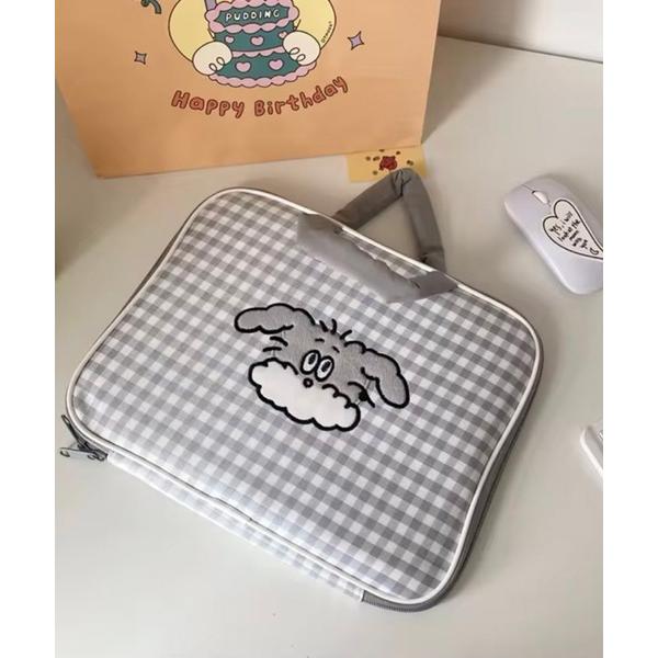 『タイムセール実施中』ZOZO問い合わせ番号:88258720ショップ:RiNc，リンクブランド:ammy.，エイミードット商品名:【 ammy. / エイミードット 】 ギンガムチェック ドッグ デザイン iPad タブレット ケースカテ...