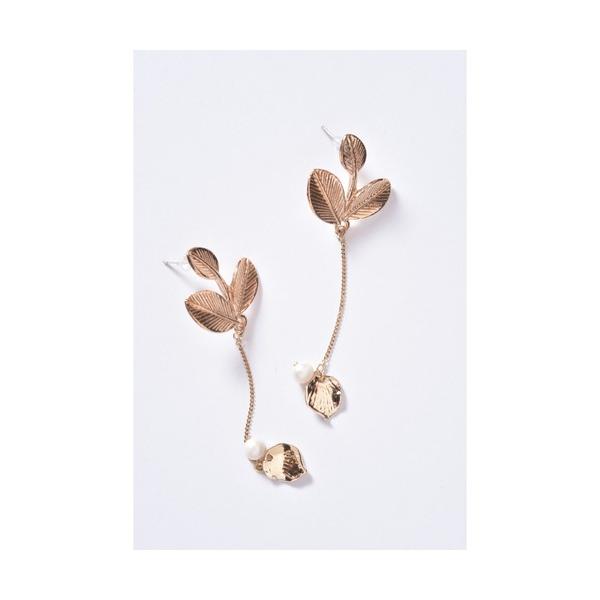 ※このアイテムは返品・交換対象外商品です。ZOZO問い合わせ番号:88258762ショップ:TONE，トーンブランド:tone，トーン商品名:【Astyle】リーフチェーンピアス(MA)カテゴリ:アクセサリー>ピアス（両耳用）ブランド...