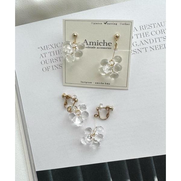 ZOZO問い合わせ番号:88259248ショップ:TONE，トーンブランド:tone，トーン商品名:【Amiche】クリアビーズイヤリング(MA)カテゴリ:アクセサリー>イヤリングブランド品番:Amiche-029E素材:金メッキ原産...