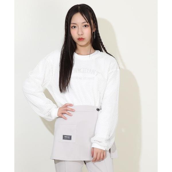 『タイムセール実施中』ZOZO問い合わせ番号:88292205ショップ:BABYDOLL，ベビードールブランド:PINKHUNT，ピンクハント商品名:PINKHUNT ピンクハント ロンT付きメッシュ ニット 0074Kカテゴリ:トップス&...