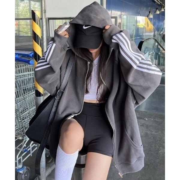 『セール実施中』ZOZO問い合わせ番号:88295549ショップ:Teem Store，チームストアブランド:lilful，リルフル商品名:【裏起毛】サイドライントラックジャージジップパーカーフーディカテゴリ:トップス>パーカーブラン...