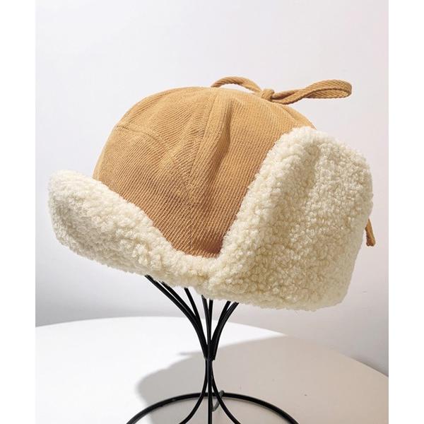 『タイムセール実施中』ZOZO問い合わせ番号:88297387ショップ:TeddyShop，テディショップブランド:DAY CLOSET，デイ クローゼット商品名:レディース コーデュロイ×ボアキルティングフライトキャップ 耳当て付きカテゴ...