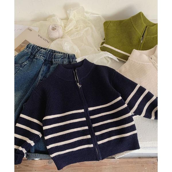 『タイムセール実施中』ZOZO問い合わせ番号:88297581ショップ:aimoha，アイモハブランド:aimoha，アイモハ商品名:【aimoha-KIDS-】ボーダーニットジャケットカテゴリ:ジャケット/アウター>その他アウターブ...