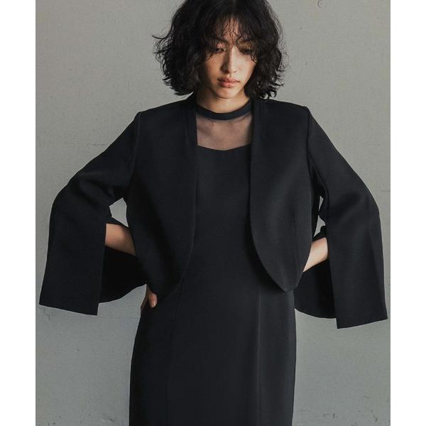 『タイムセール実施中』ZOZO問い合わせ番号:88393469ショップ:RIVER FIELD &amp; Co.，リバーフィールド　アンド　コーブランド:Flolia，フロリア商品名:スリットスリーブ ショート丈 ノーカラー ジャケット ...