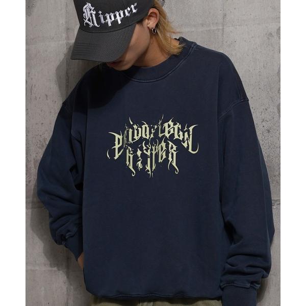 ZOZO問い合わせ番号:88394025ショップ:BIG CITY MARKET，ビッグシティマーケットブランド:RIPPER，リッパー商品名:【RIPPER】グランジロゴ ピグメント スウェット / Grunge logo pigment...