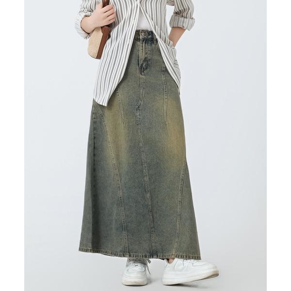 『タイムセール実施中』ZOZO問い合わせ番号:88394516ショップ:Lace Ladies，レースレディースブランド:SUWDEE，スーディー商品名:remake Aline denim skirtカテゴリ:スカート>デニムスカー...