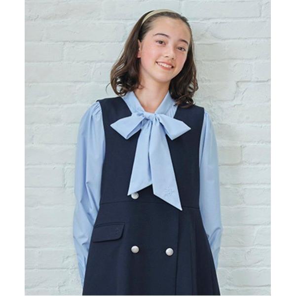 ZOZO問い合わせ番号:88395061ショップ:NARUMIYA ONLINE，ナルミヤ オンラインブランド:pom ponette junior，ポンポネットジュニア商品名:*ボウタイリボンブラウスカテゴリ:トップス>ビジネスシャ...