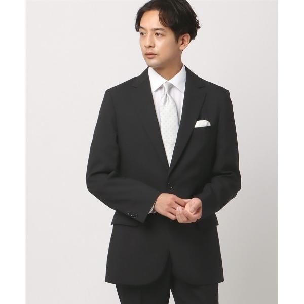 ZOZO問い合わせ番号:88427179ショップ:SUIT SQUARE，スーツスクエアブランド:SUIT SQUARE，スーツスクエア商品名:【フォーマル】ブラックスーツ 裾上げ済み 2つボタン ウエストアジャスター付き 黒無地カテゴリ:...