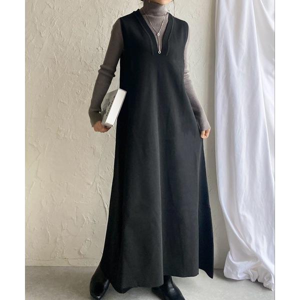 『セール実施中』ZOZO問い合わせ番号:88429693ショップ:wears，ウェアーズブランド:She's Closet，シーズクローゼット商品名:深Vネックノースリーブロング丈Aラインジャンスカフレアニットワンピースカテゴリ:ワンピース...