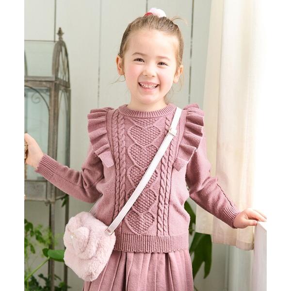 『セール実施中』ZOZO問い合わせ番号:88461524ショップ:ANY，エニィブランド:ANY，エニィ商品名:肩フリルハートケーブルニットカテゴリ:トップス>ニット/セーターブランド品番:KRFKCW0521素材:サックスブルー/エ...